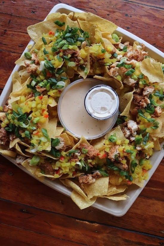 Hot Chicken Nacho Platter | Grace Meat + Three