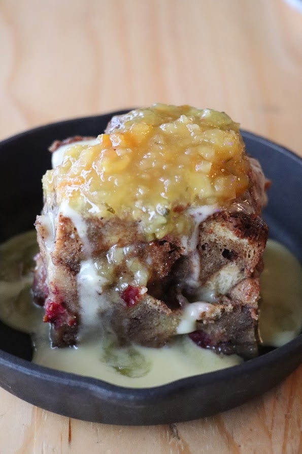 Strawberry Shortbread Bread Pudding | Grace Meat + Three